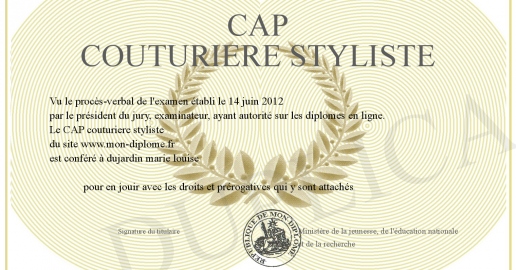 CAP couturiere styliste
