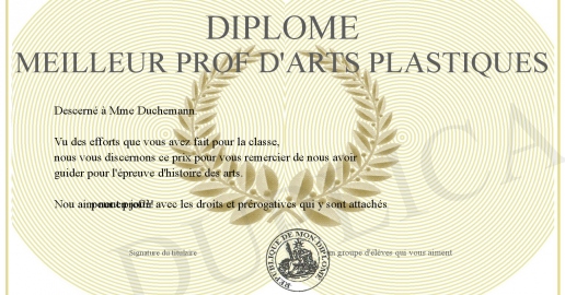Diplome meilleur prof d arts plastiques