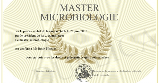 master microbiologie