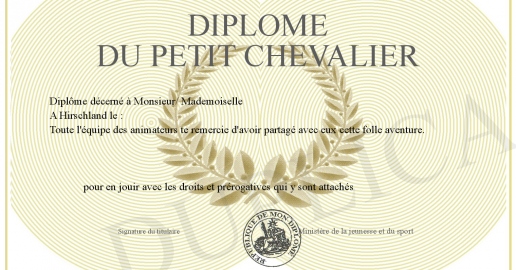 Diplome du petit chevalier