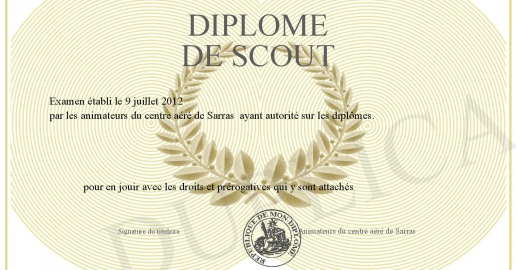 diplome de scout