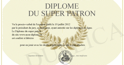 Diplome du super patron
