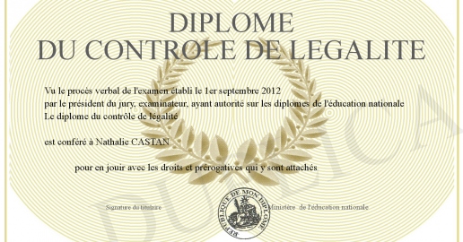 Diplome du controle de legalite