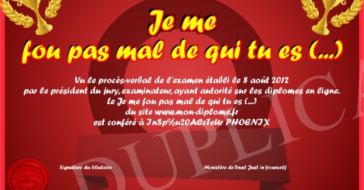 Je me fou pas mal de qui tu es (...)