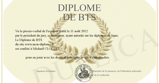 Diplome de BTS