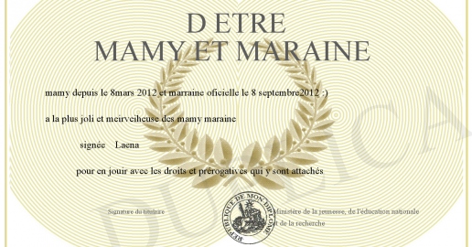 d etre mamy et maraine