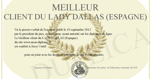 Meilleur client du LADY DALLAS (Espagne)