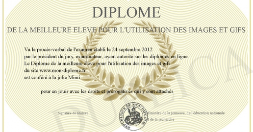 Diplome de la meilleure eleve pour l utilisation des images et gifs