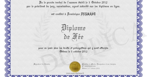 Diplome de Fee