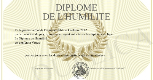 Diplome de l humilite