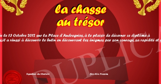 la chasse au tresor