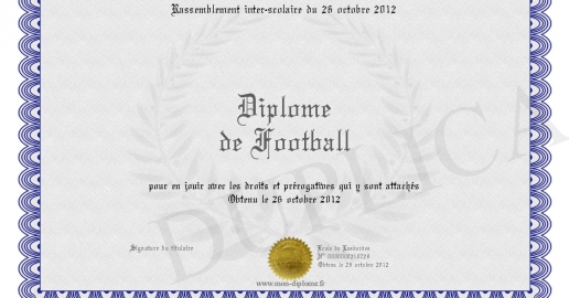 Diplome de Football