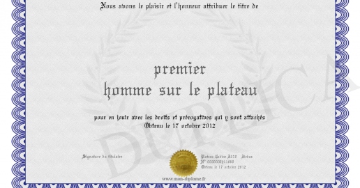 premier homme sur le plateau