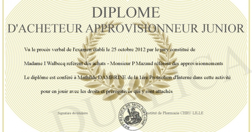 Diplome d Acheteur Approvisionneur Junior