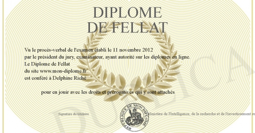 Diplome de Fellat