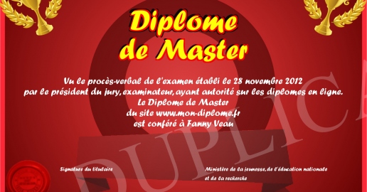 Diplome de Master