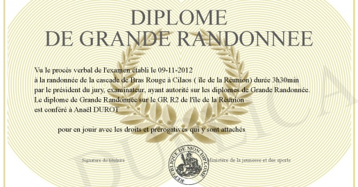 Diplome de Grande Randonnee
