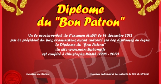 Diplome du -Bon Patron-