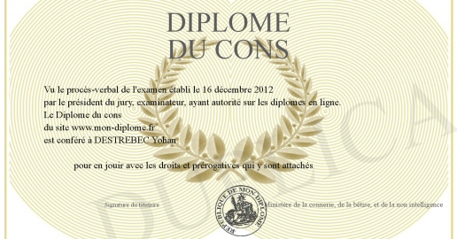 Diplome du cons