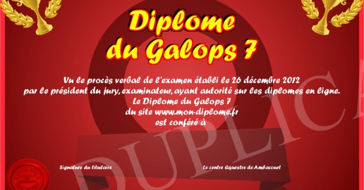 Diplome du Galops 7