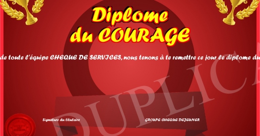 Diplome du COURAGE