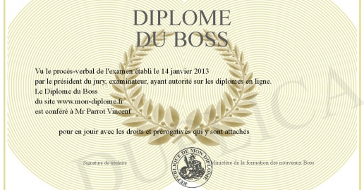 Diplome du Boss