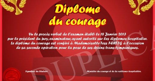 Diplome du courage