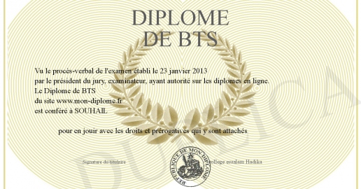 Diplome de BTS