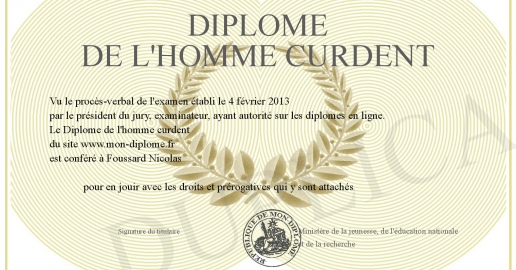 Diplome de l homme curdent