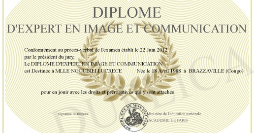 DIPLOME D EXPERT EN IMAGE ET COMMUNICATION