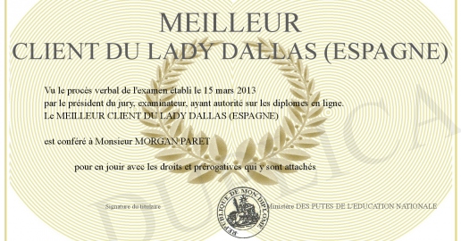 MEILLEUR CLIENT DU LADY DALLAS (ESPAGNE)