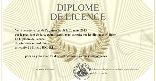Diplome de licence