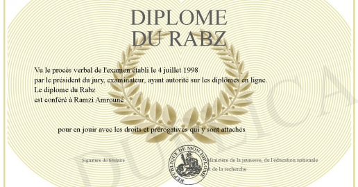 Diplome du Rabz