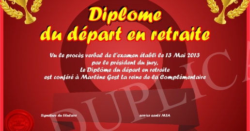 Diplome du depart en retraite