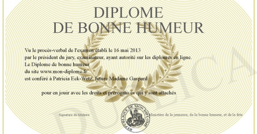 Diplome de bonne humeur