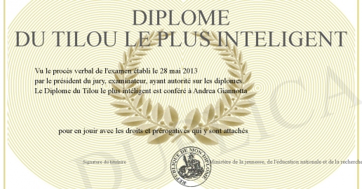 Diplome du Tilou le plus inteligent