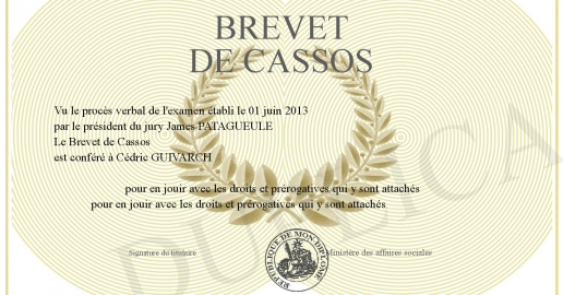 BREVET DE CASSOS