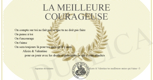 La meilleure courageuse