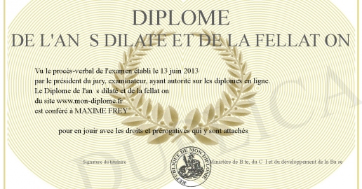 Diplome de l an s dilate et de la fellat on
