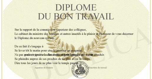 Diplome du bon travail