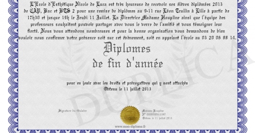 Diplomes de fin d annee