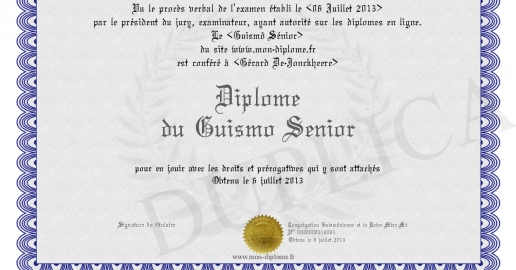 Diplome du Guismo Senior