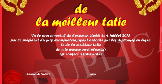de la meilleur tatie