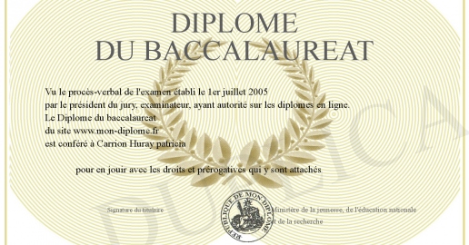 Diplome du baccalaureat