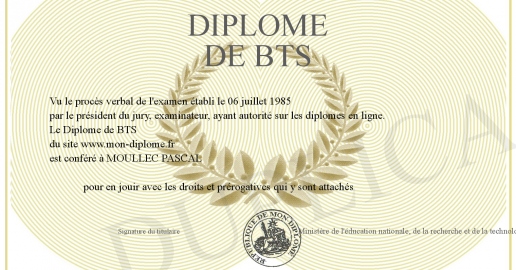 Diplome de BTS