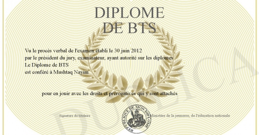 Diplome de BTS