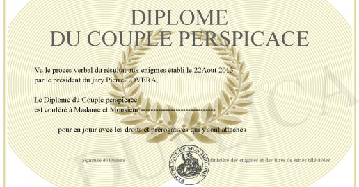 Diplome du Couple perspicace