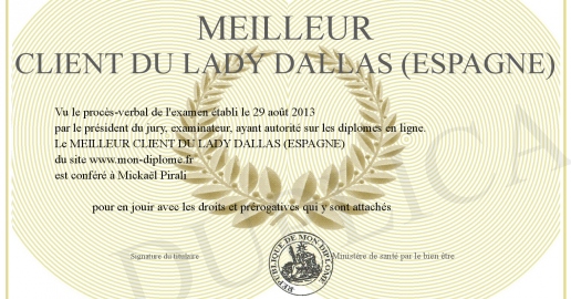 MEILLEUR CLIENT DU LADY DALLAS (ESPAGNE)