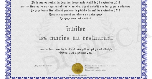 inviter les maries au restaurant