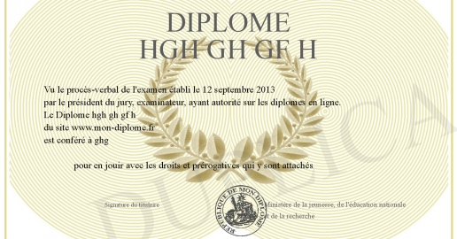 Diplome hgh gh gf h